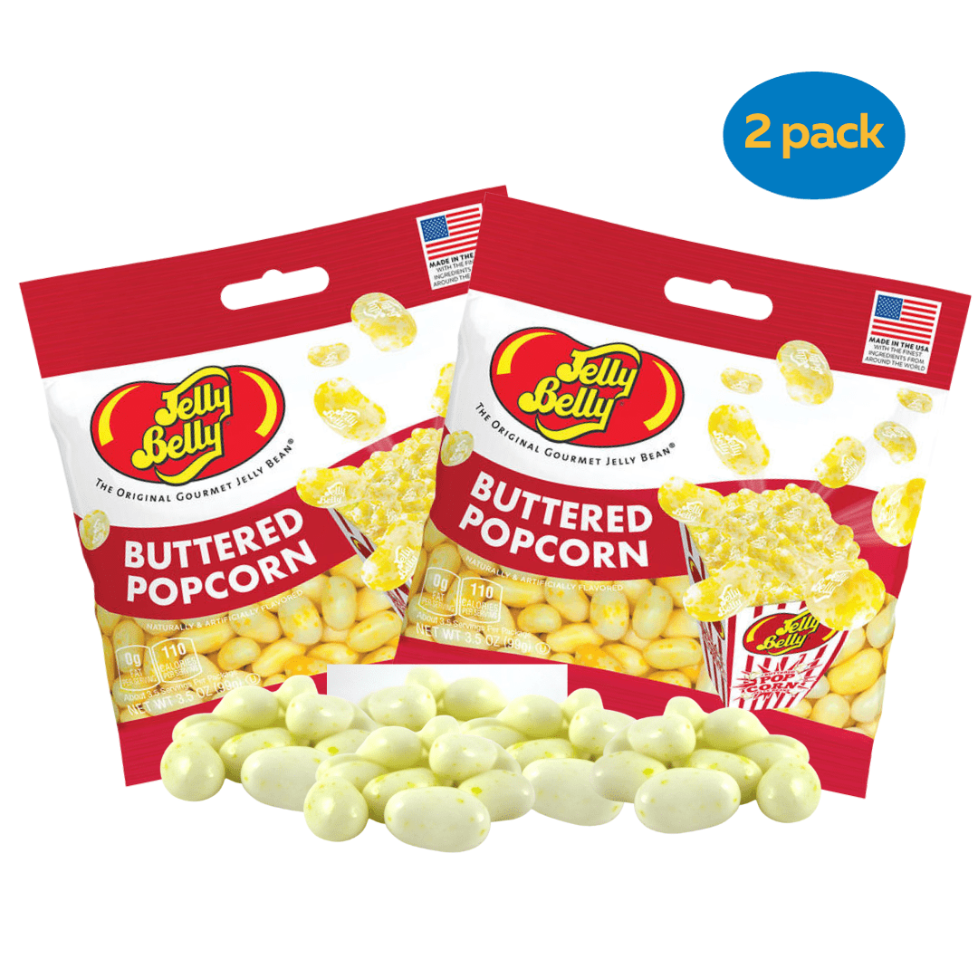 Jelly Belly Buttered Popcorn Flavored Gourmet Jelly Beans, 3.5 oz. Bag ...