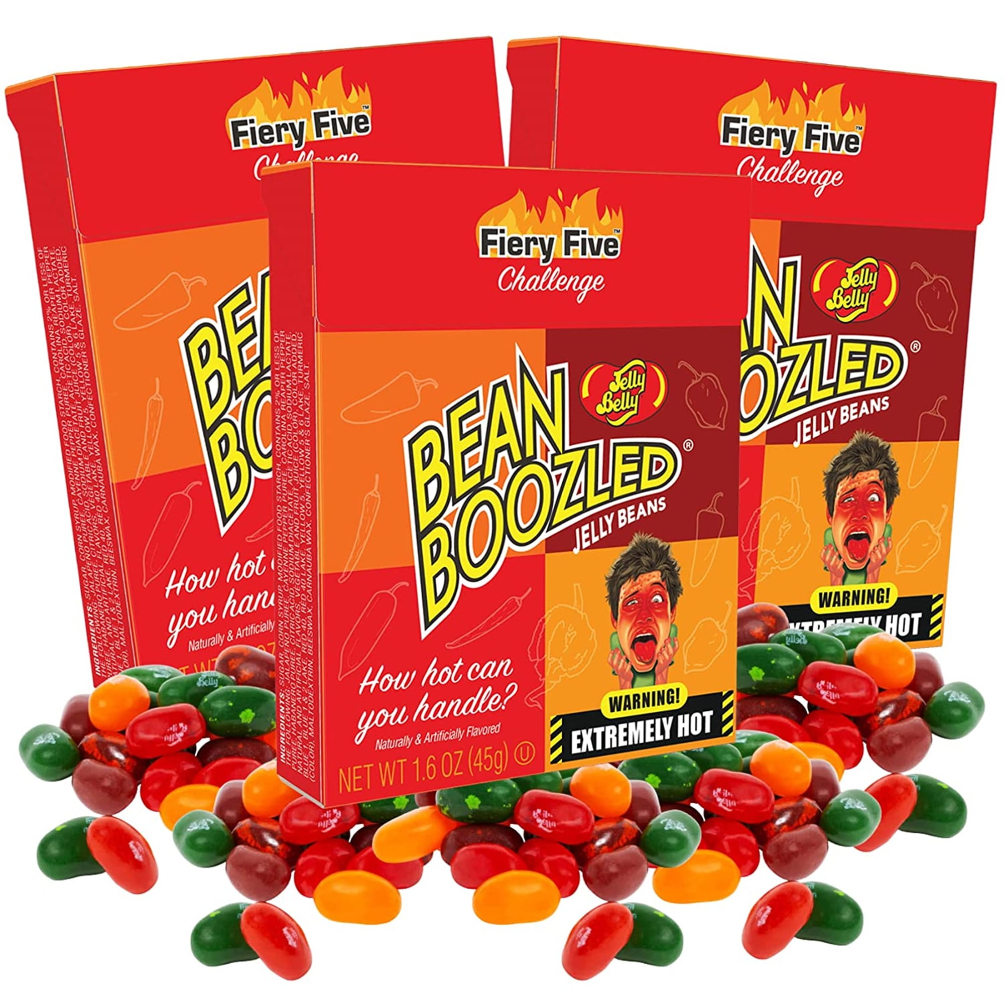 Jelly Belly Fiery Five Jelly Beans, Hot and Spicy Candy, Pack of 3, 1 ...