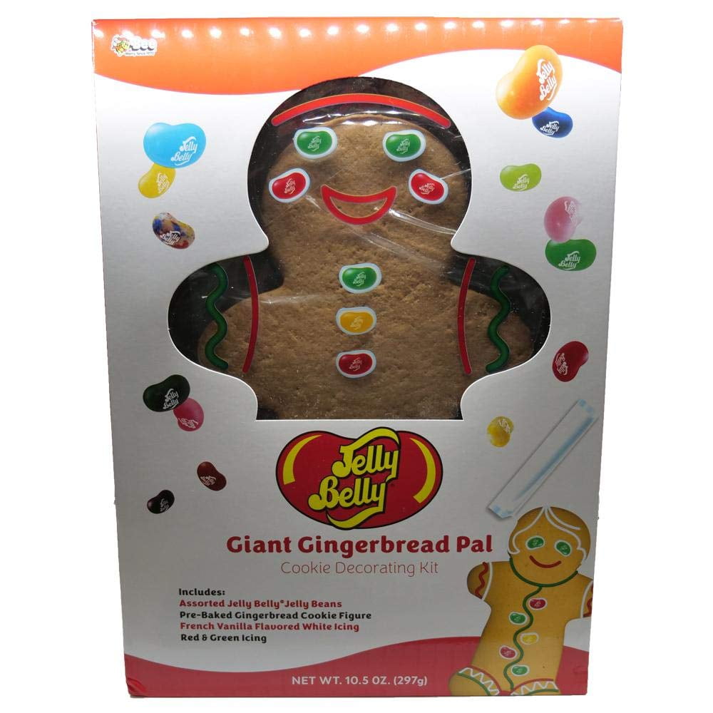 Jelly Belly Giant Gingerbread Pal Cookie Decorating Kit 10.5-oz Box ...