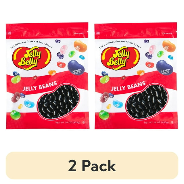 (2 pack) Jelly Belly Licorice Jelly Beans - 1 Pound (16 Ounces ...