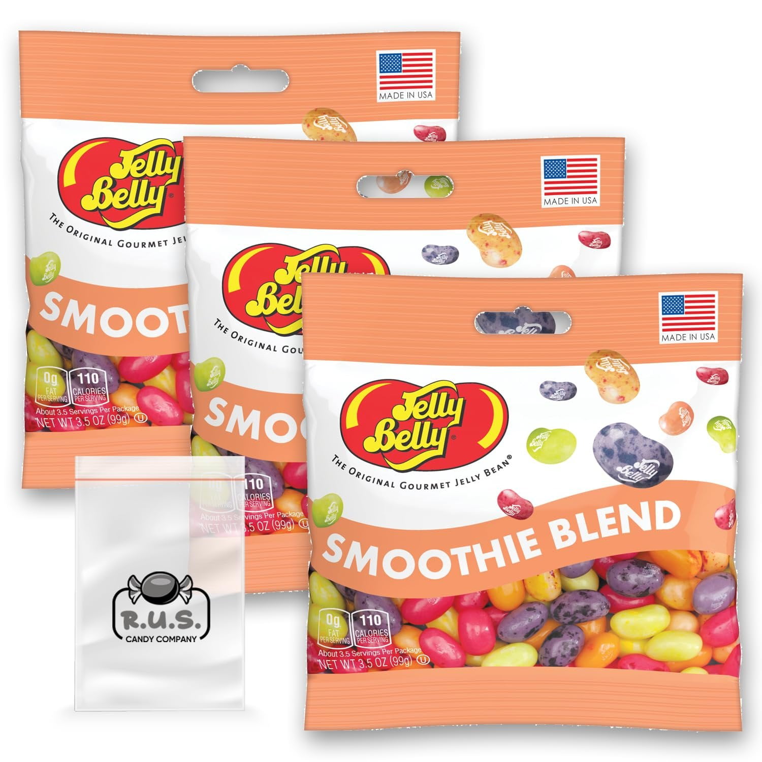 Jelly Belly Smoothie Blend Jelly Beans- 3 Pack - 3.5 oz each, Beverage ...