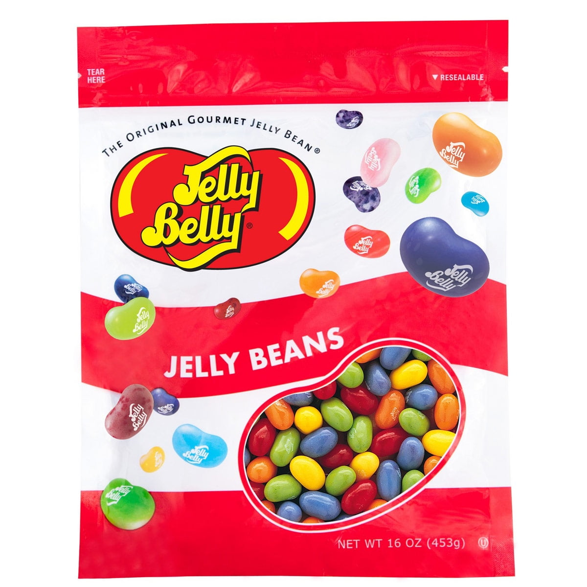 Jelly Belly Flavored Sours Jelly Beans - 1 lb Bag, Assorted Sour Fruit ...