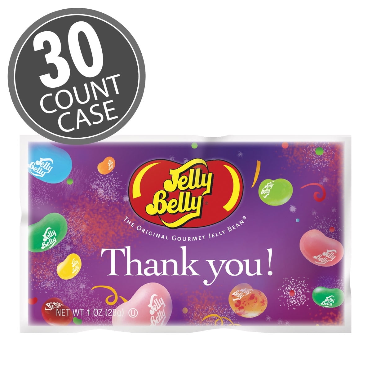 Jelly Belly Thank You Jelly Beans Bags Pack of 30, 20 Assorted Flavors ...