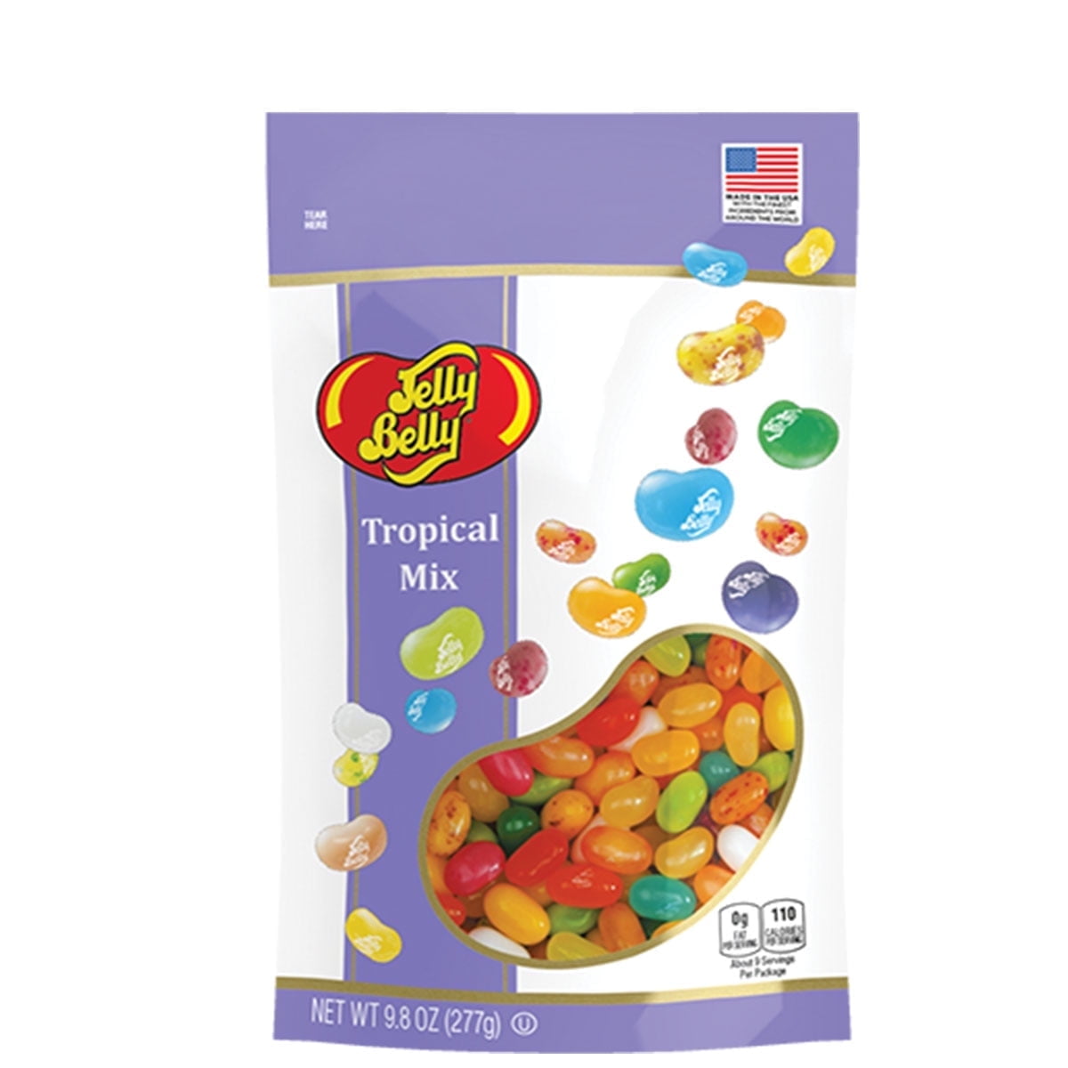 Jelly Belly Tropical Mix Jelly Beans 9.8 oz Pouch Exotic Fruit Flavored ...