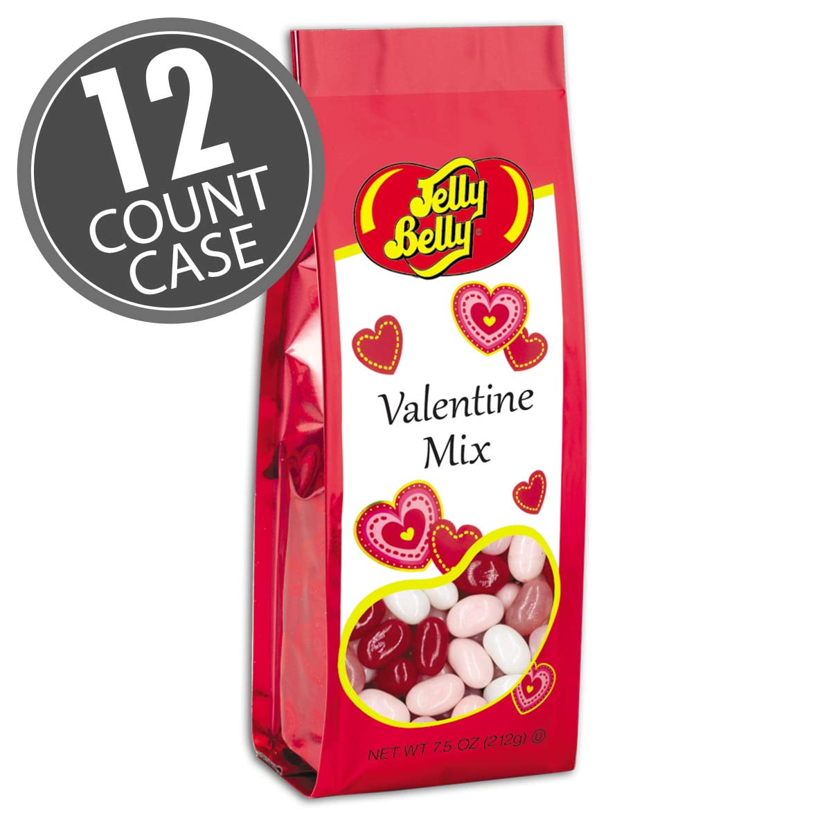 Jelly Belly Valentine Five Flavor Mix Gift Bag, 7.5 oz, 12 Count ...