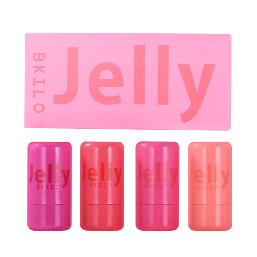 Jelly Blush Suit Four-Piece Lip and Cheek Dual-Use Transparent Lip ...