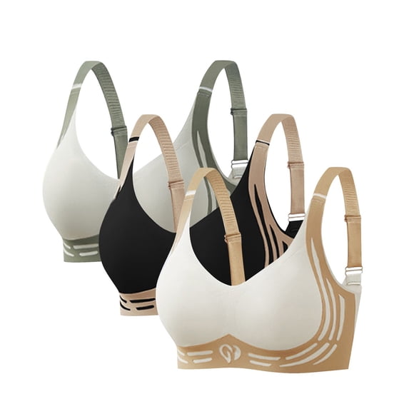 Jelly Bras for Women Sleep Bra Wireless Support Bras T Shirt Bra Soft ...