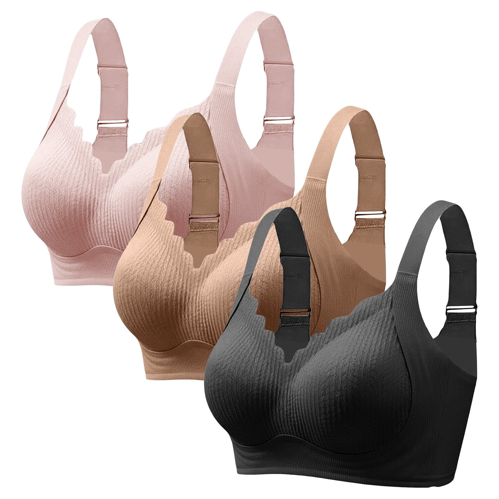 Jelly Bras for Women No Underwire Wireless Bra with Support and Lift ...