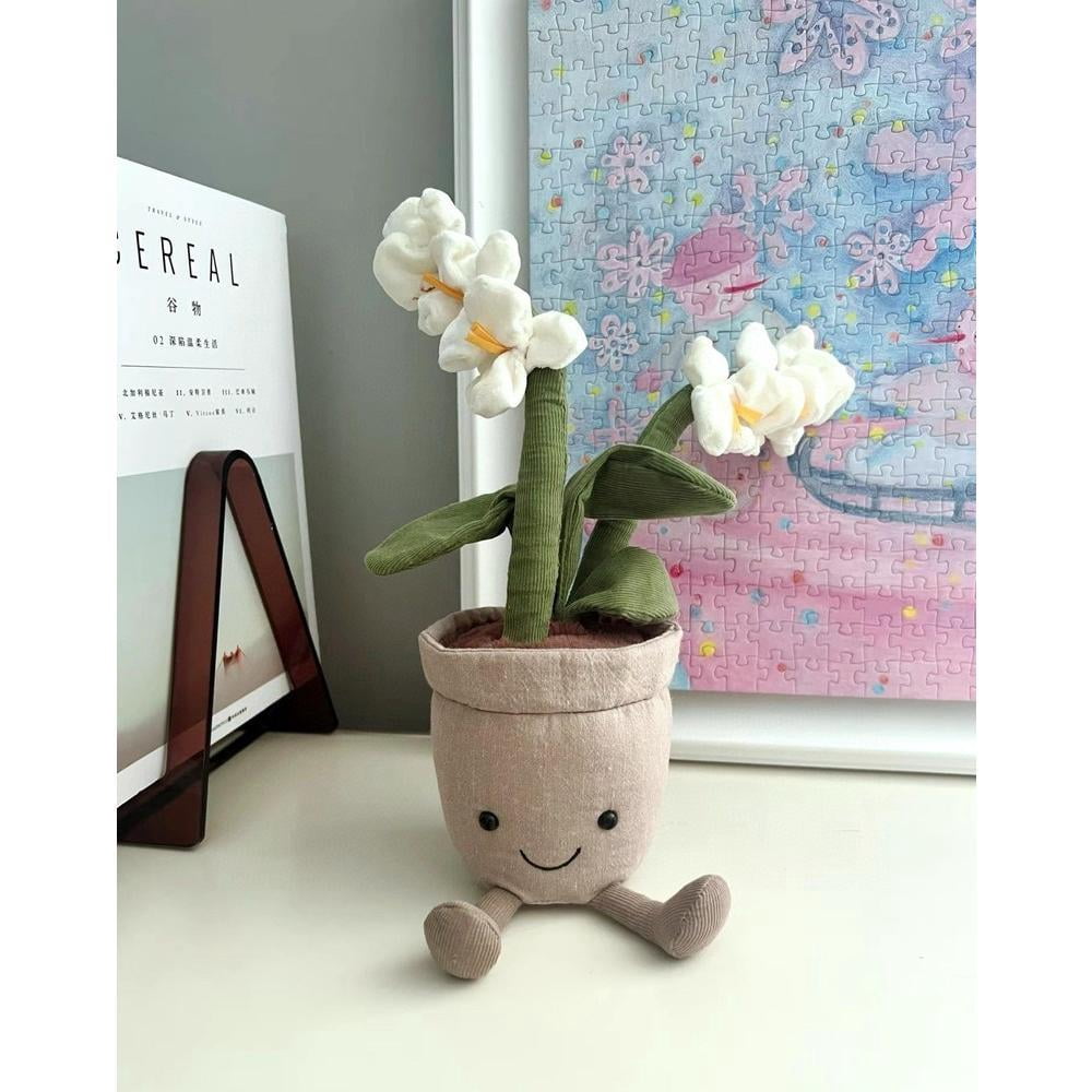 Jelly Cat Amuseables Cream Orchid Soft Toy Stuffed Plant 27 cm ...