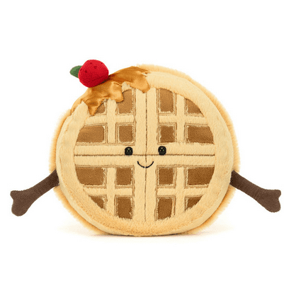 Jelly Cat Amuseables Strawberries Waffle Plushies, 3.15" Lovely Stuffed ...