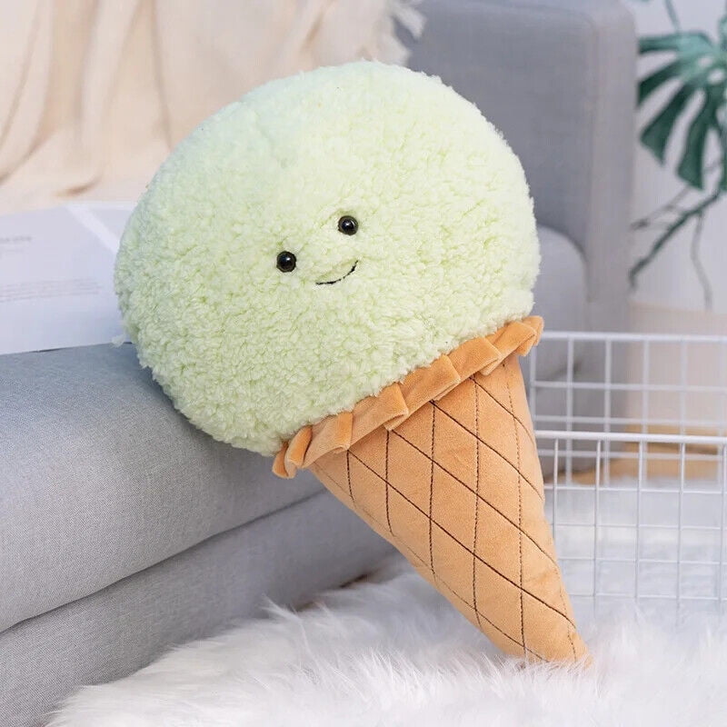 Jelly Cat Simulation Matcha Ice Cream Plush Doll Cute Children's Toy ...