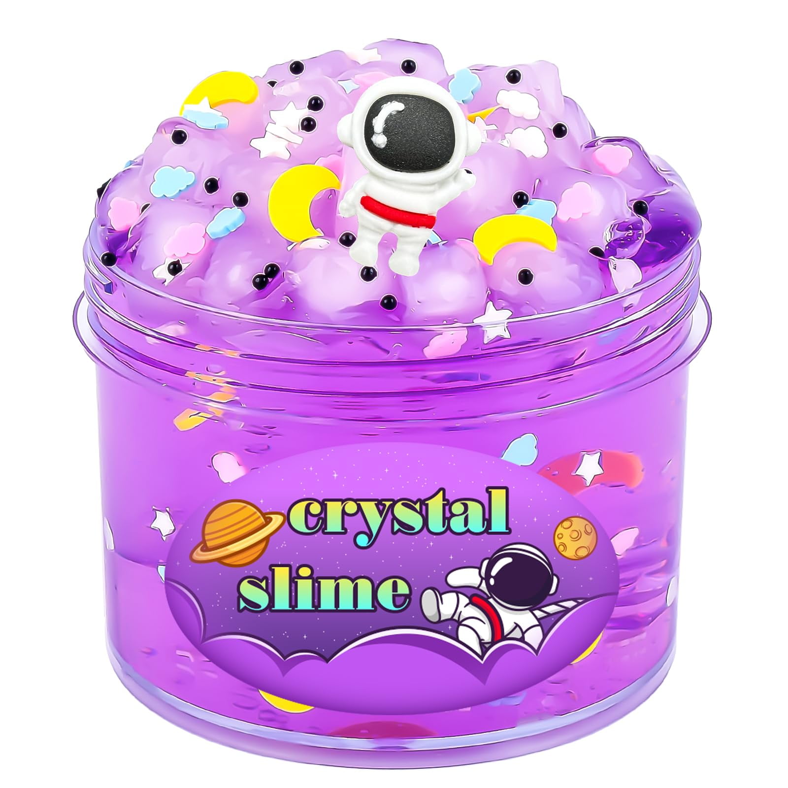 Jelly Cube Clear Slime Pack, Crunchy and Non Sticky Crystal Slime ...