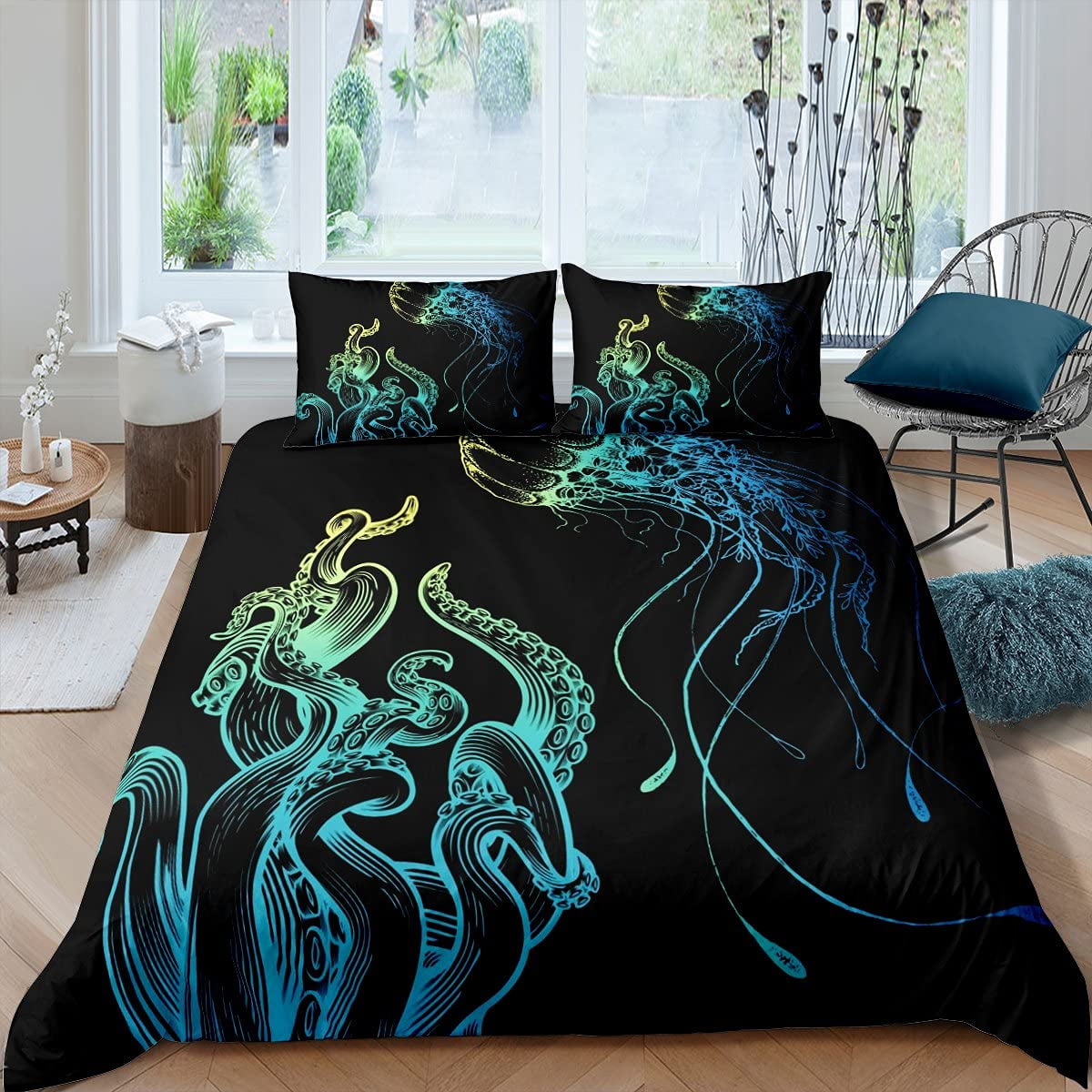 Jelly Duvet Cover King Size Starry Galaxy Universe Bedding Set 3pcs ...