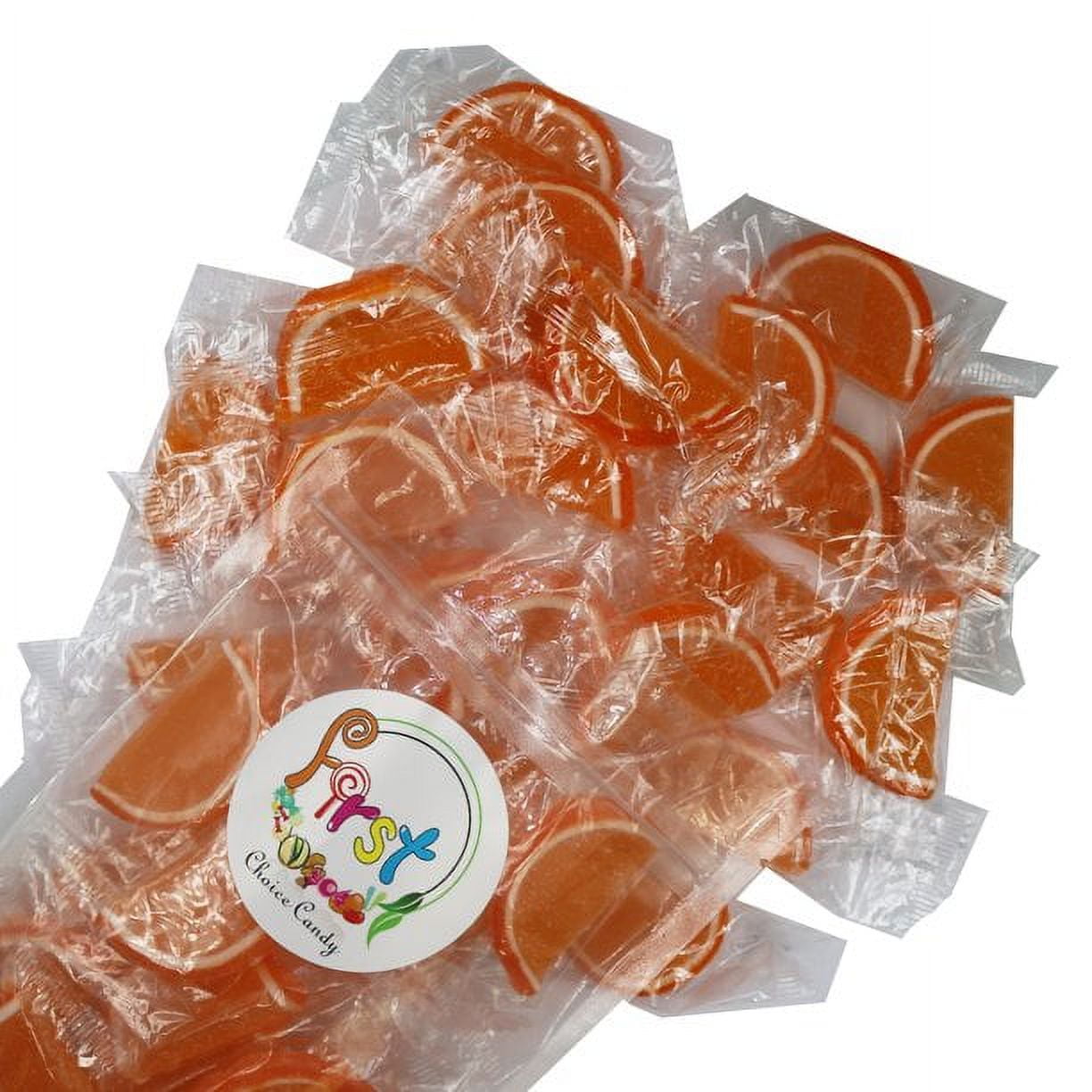 Jelly Fruit Slices Gummy Candy Individually Wrapped (Orange, 1 Pound ...