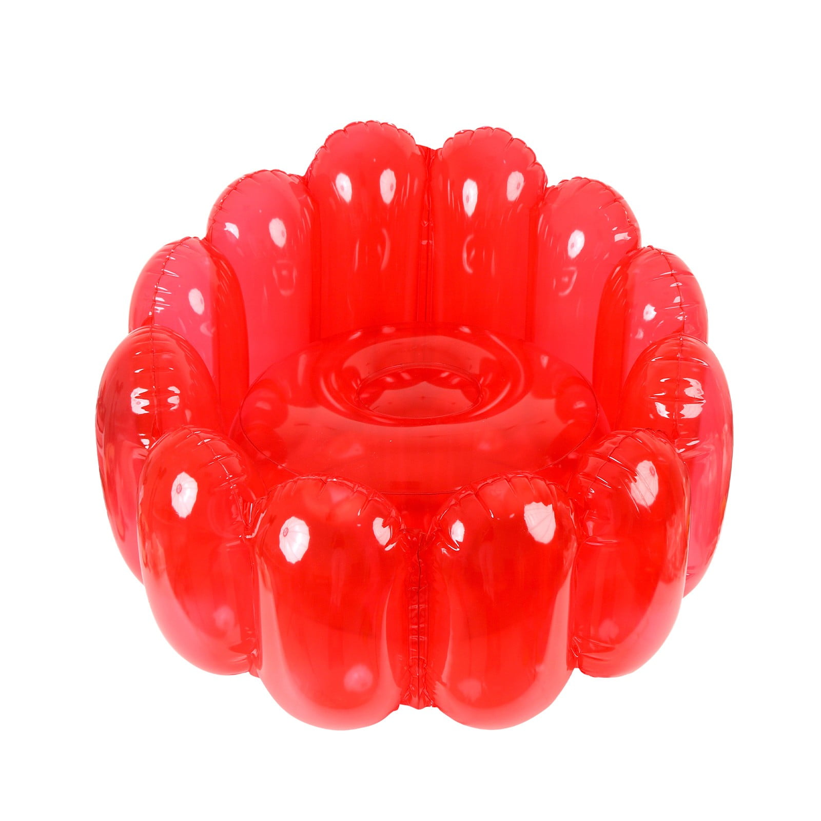 Inflatable Chair Kigley Transparent Pink Inflatable Air Couch ...
