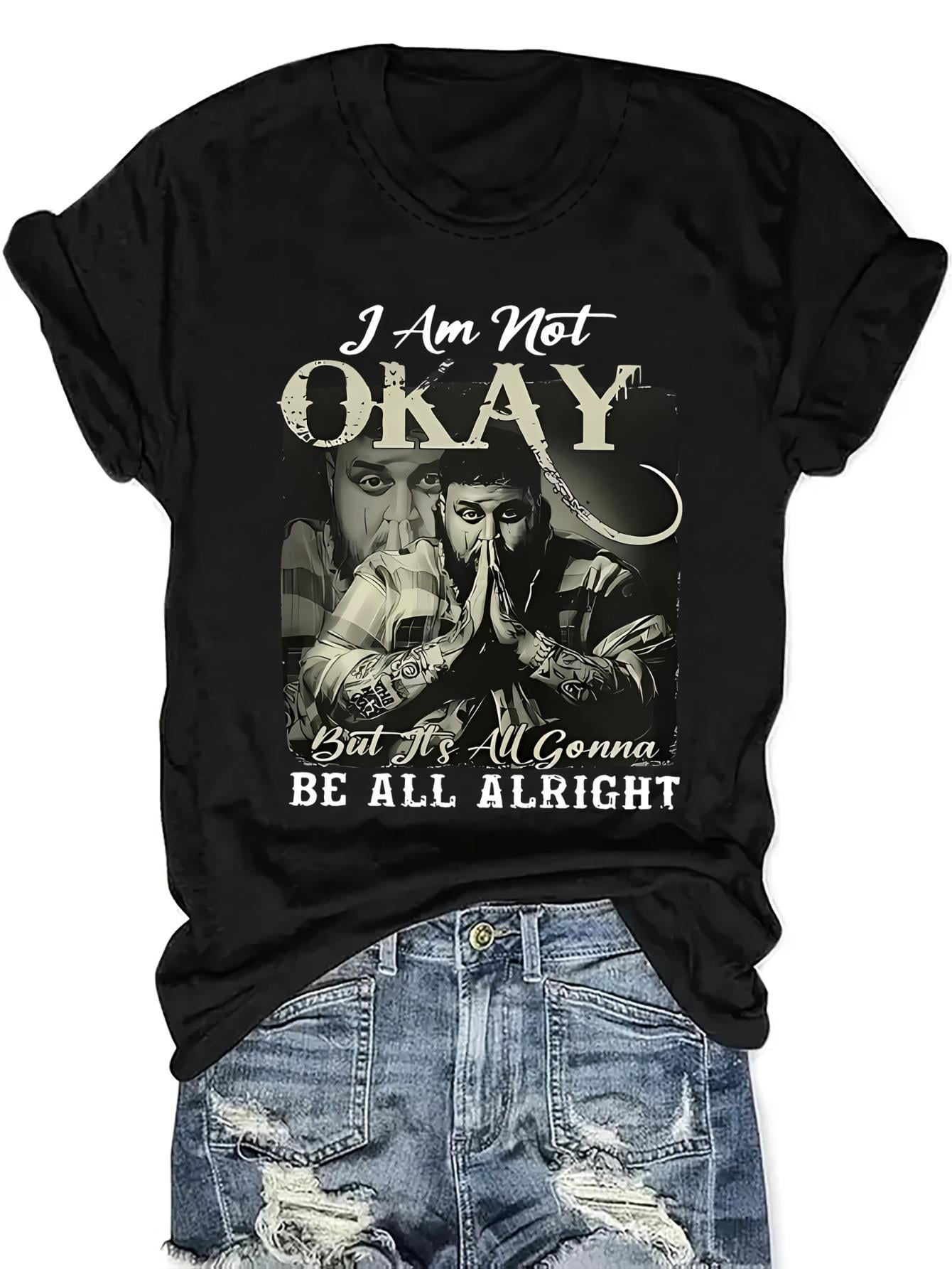 Jelly Rol 2024 Tour Graphic T-Shirt, Casual Crew Neck Short Sleeve Top with Tattooed Woman ...