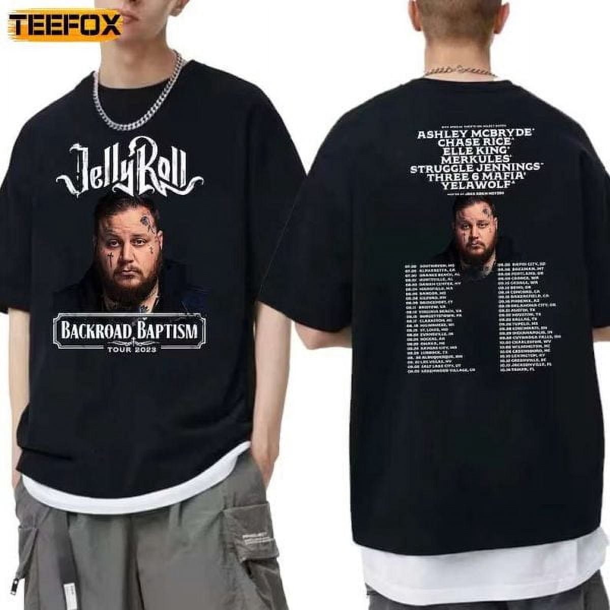 Jelly Roll Backroad Baptism 2023 Tour Music Concert T-Shirt - Walmart.com