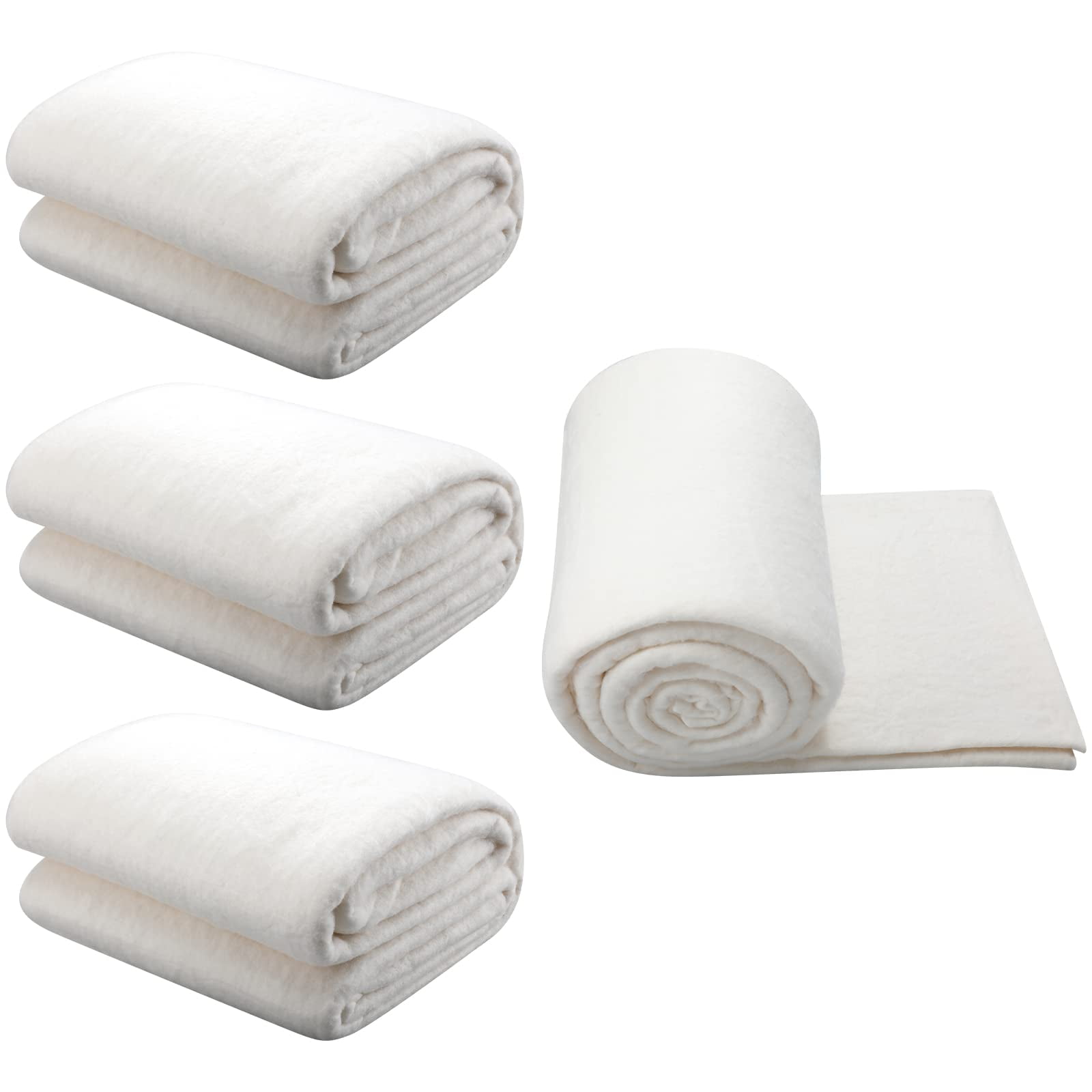 Jelly Roll Batting Strips for Quilting, 3 Rolls Cotton Blend Fabric 2 1 ...
