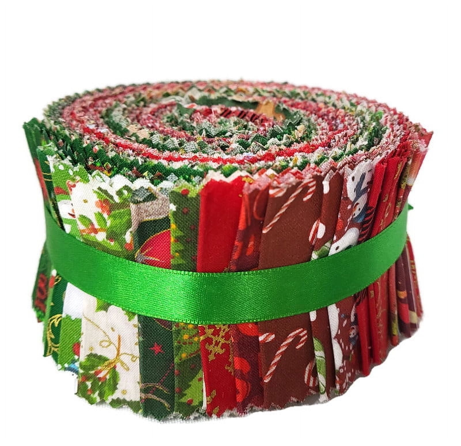 Jelly Roll - Christmas Winter Holidays Reds Greens Seasonal 2.5" Strips ...