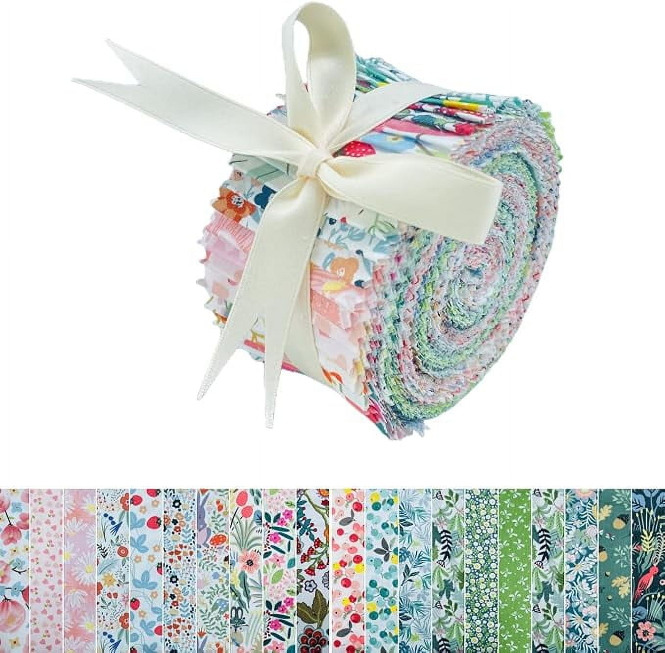 Jelly Roll Fabric Strips for Quilting Precut Floral Cotton Fabric Strip ...