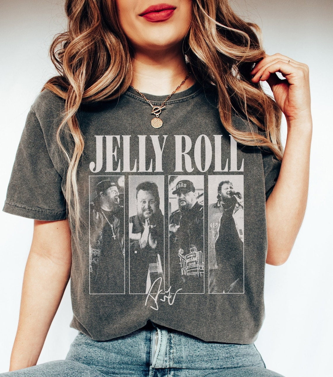 Jelly Roll Rapper T-Shirt, Beautifully Broken Shirt, Jelly Roll Tour ...