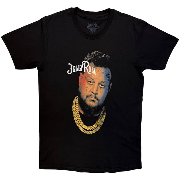 Jelly Roll Unisex T-Shirt: Gold Chain Photo (Black) - Walmart.com