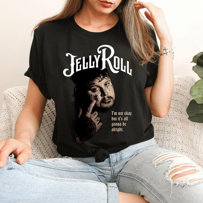 Jelly Roll retro T-shirt the beautiful breaking tour music concert ...