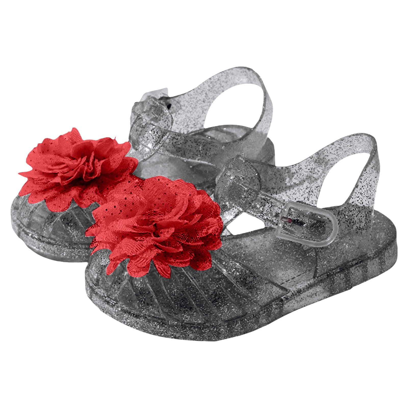 Jelly Sandals for Girls Closed Toe Princess Summer Dress Shoes Fisherman Gladiator Beach Flats ...