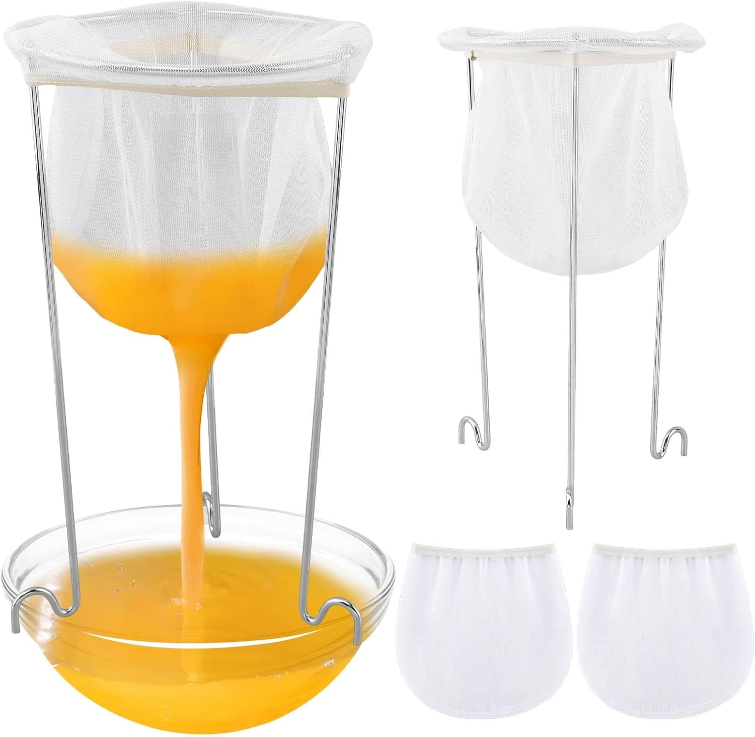Jelly Strainer Stand with 3 Reusable Staining Bags,Stable Strainer ...