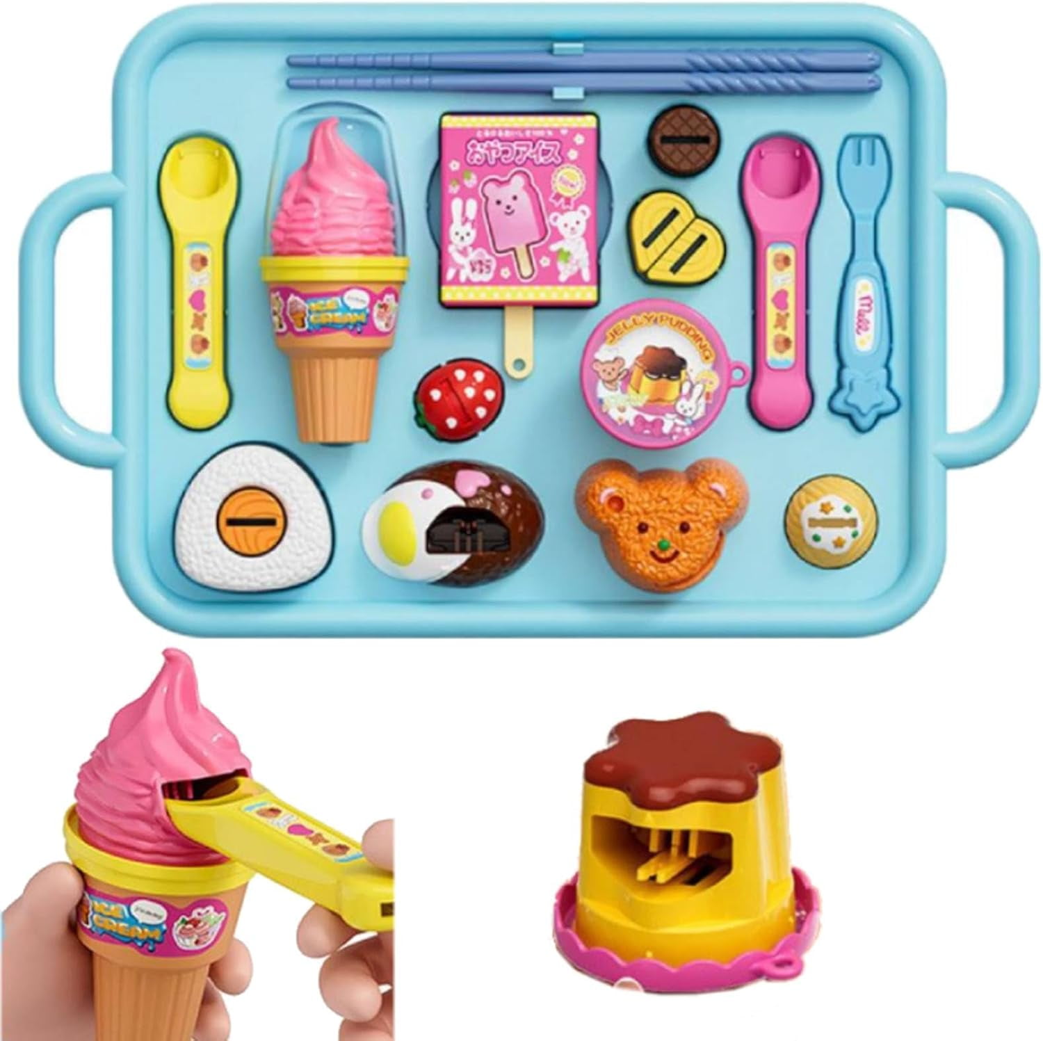 Jelly Strawberry Pudding Set,Food Pudding Feeding Toy,Pretend Play Food ...