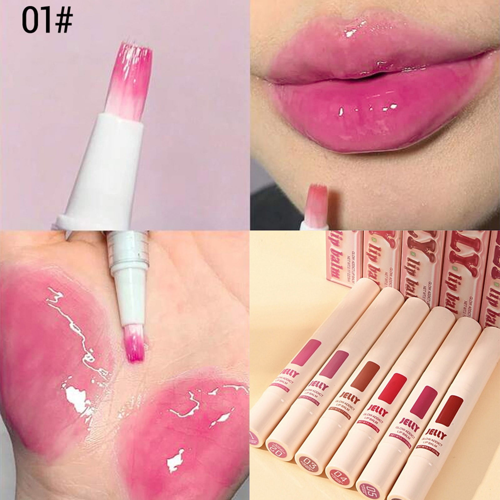 Jelly Tint,Liquid Stain for Cheeks & Lips,Color Lip Stain,Lightweight ...