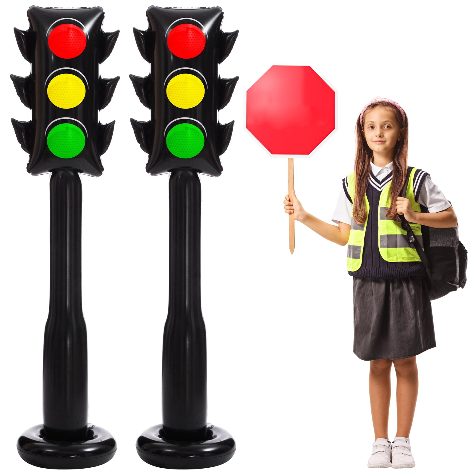 JellyArch 2 PackTRDN 59 Inch Jumbo Inflatable PVC Traffic Light ...