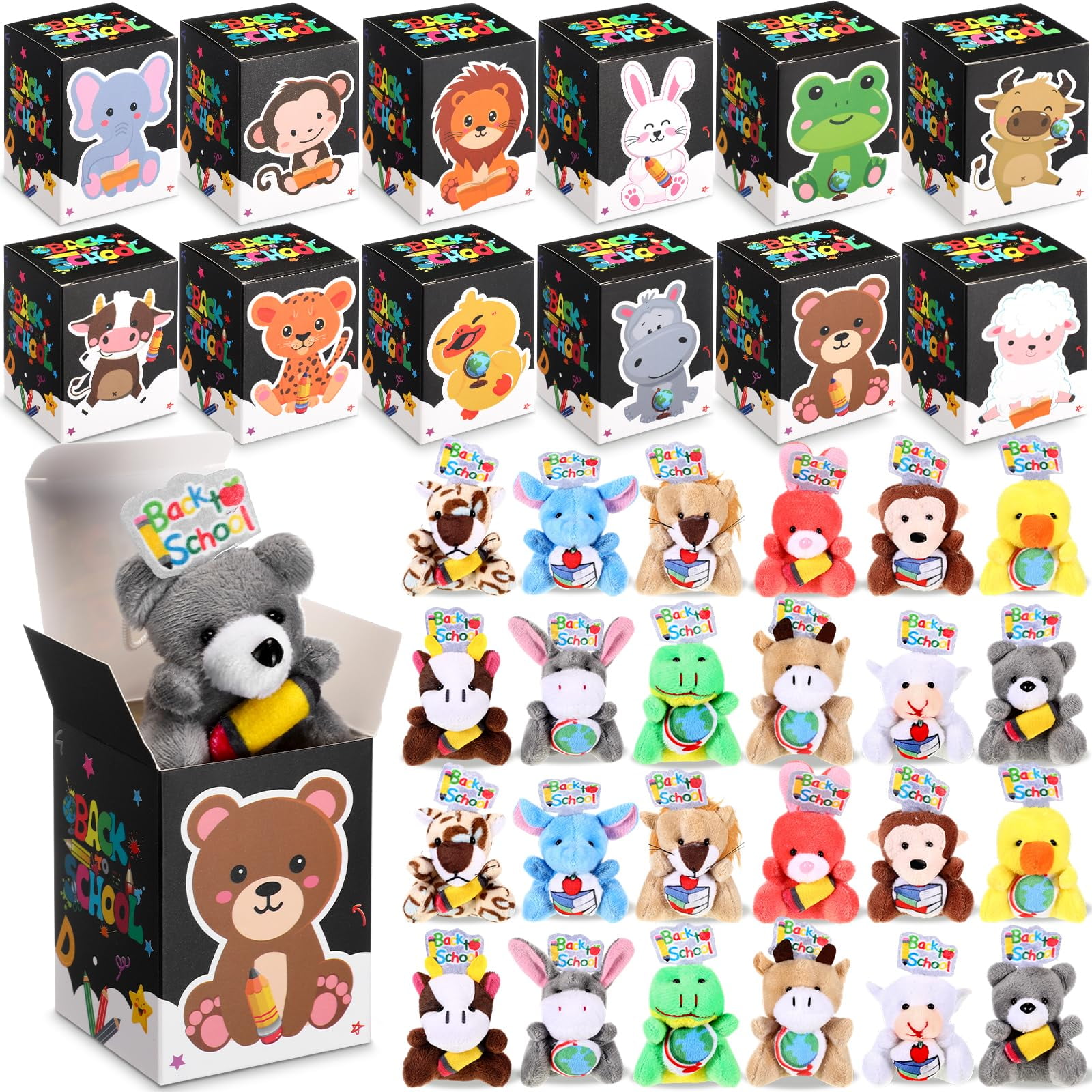 JellyArch 24 Set Welcome Back to School Gifts Students Mini Stuffed ...