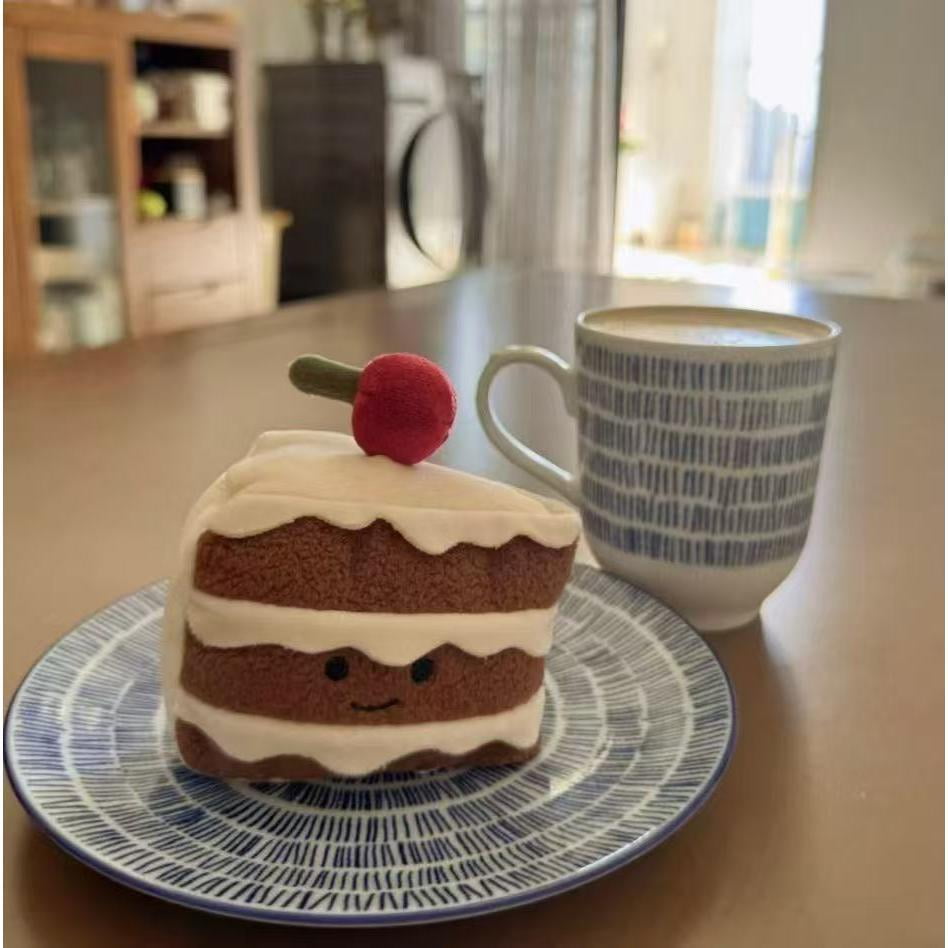 JellyCat Chocolate Strawberry Birthday Cake Cream Layer Dessert ...