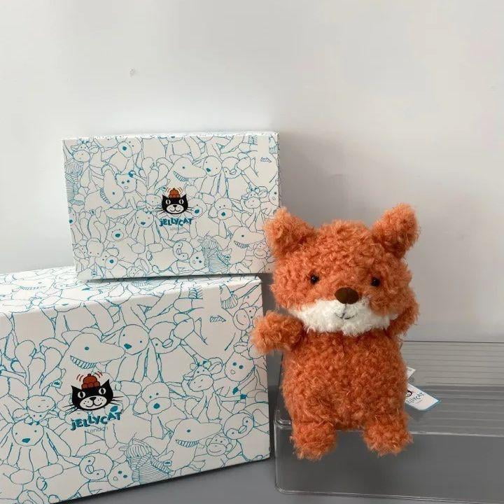 JellyCat Fun 18CM Curly Fox Doll, Soothing Toy for Children Fun Gift ...