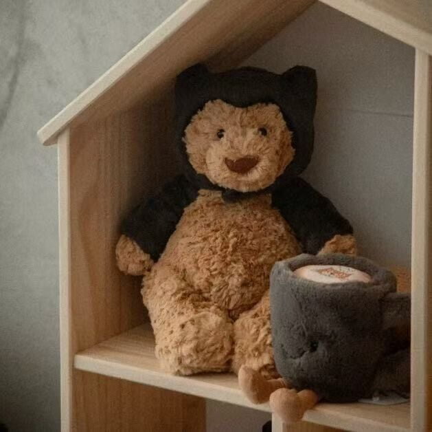 JellyCat Halloween Collection, Bat Bear Soft Cute Plush Doll 26cm Fun ...