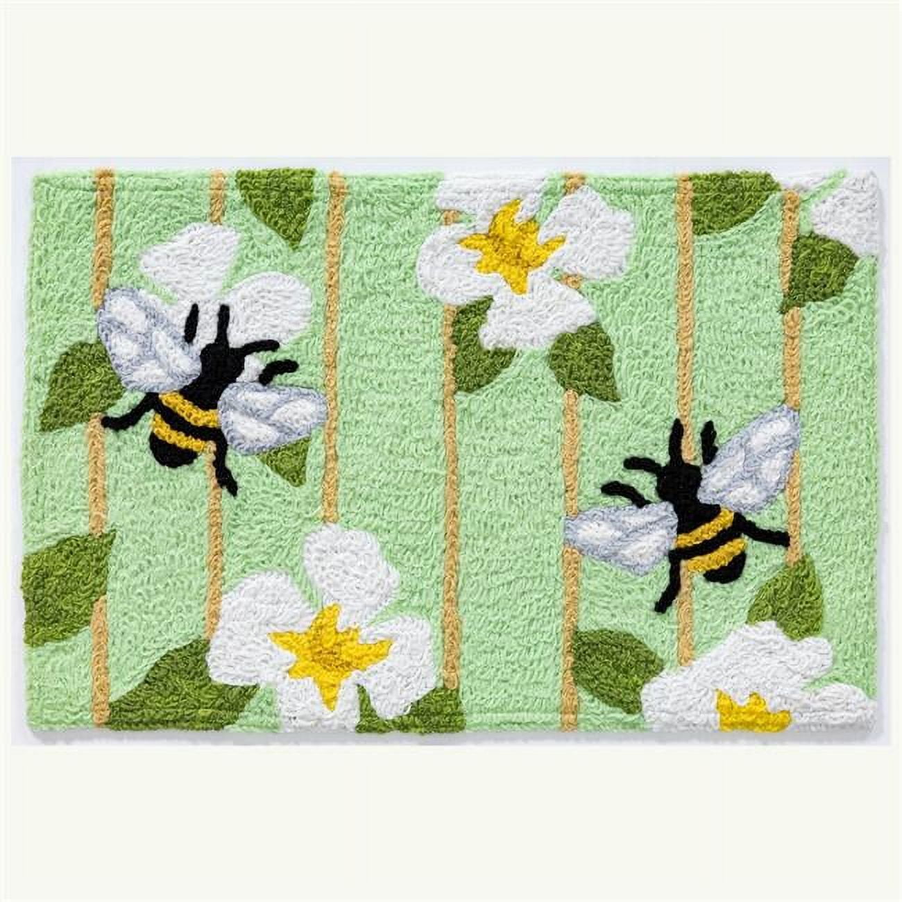 Jellybean Honey Bees Novelty Indoor & Outdoor Rectangular Area Rug ...