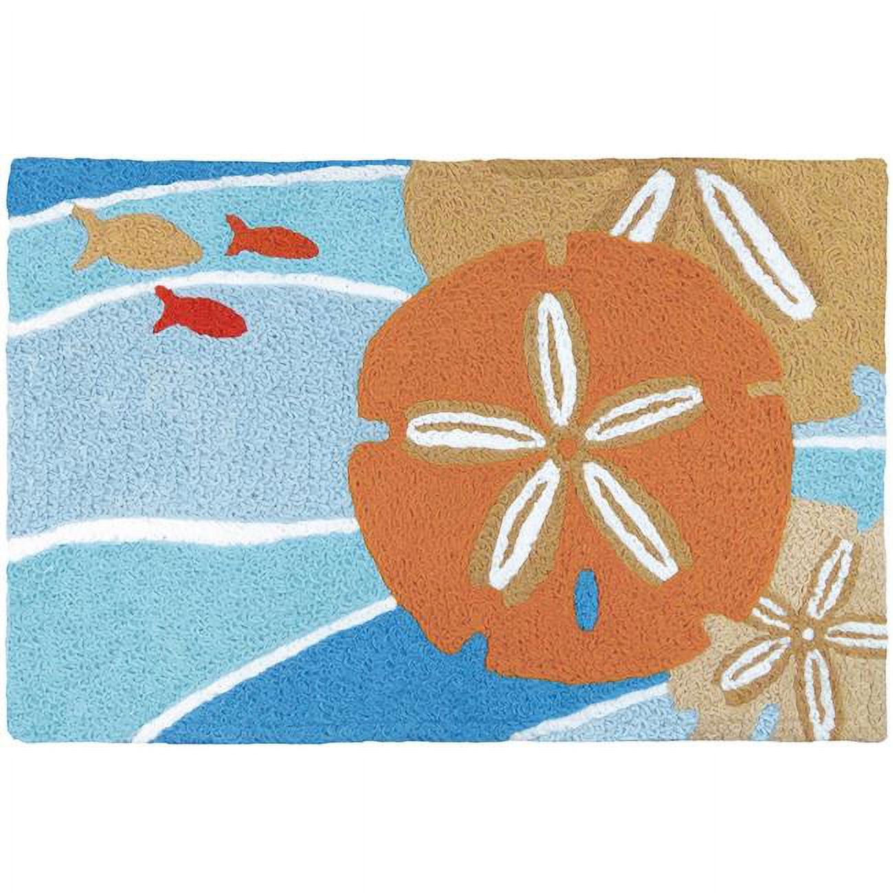 Jellybean JB-HC074 20 x 30 in. Tangerine Sand Dollar Rug - Walmart.com