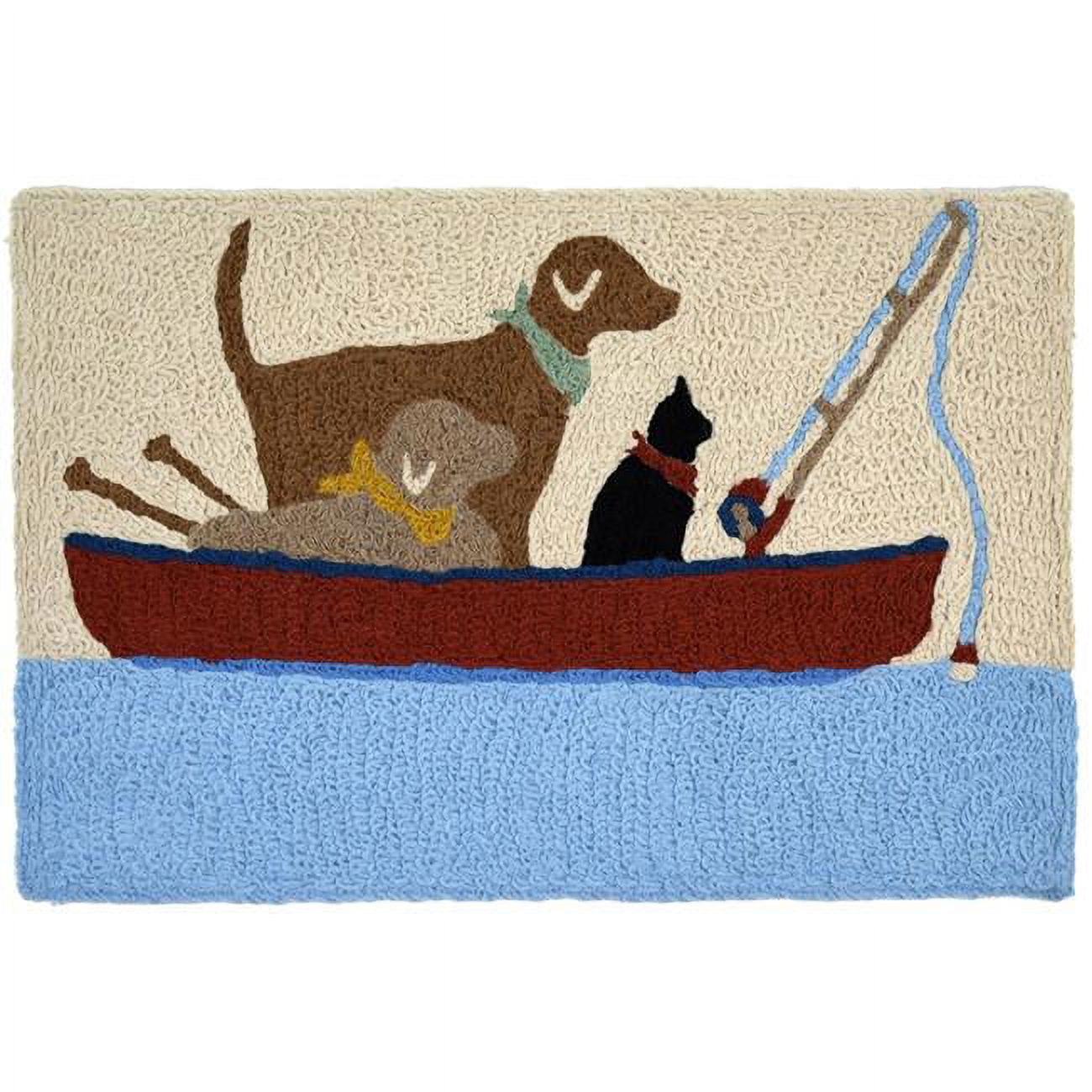 Jellybean JB-VE006 20 x 30 in. Fishing Pals Indoor & Outdoor Accent Rug ...