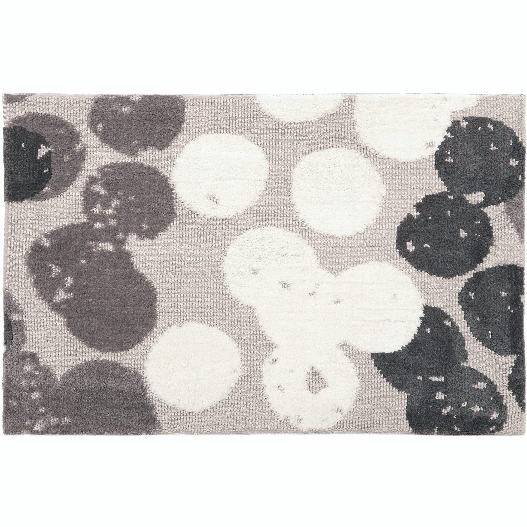 Jellybean Modern Dots Beige and Gray Simple Spaces Foliage Accent Rug ...