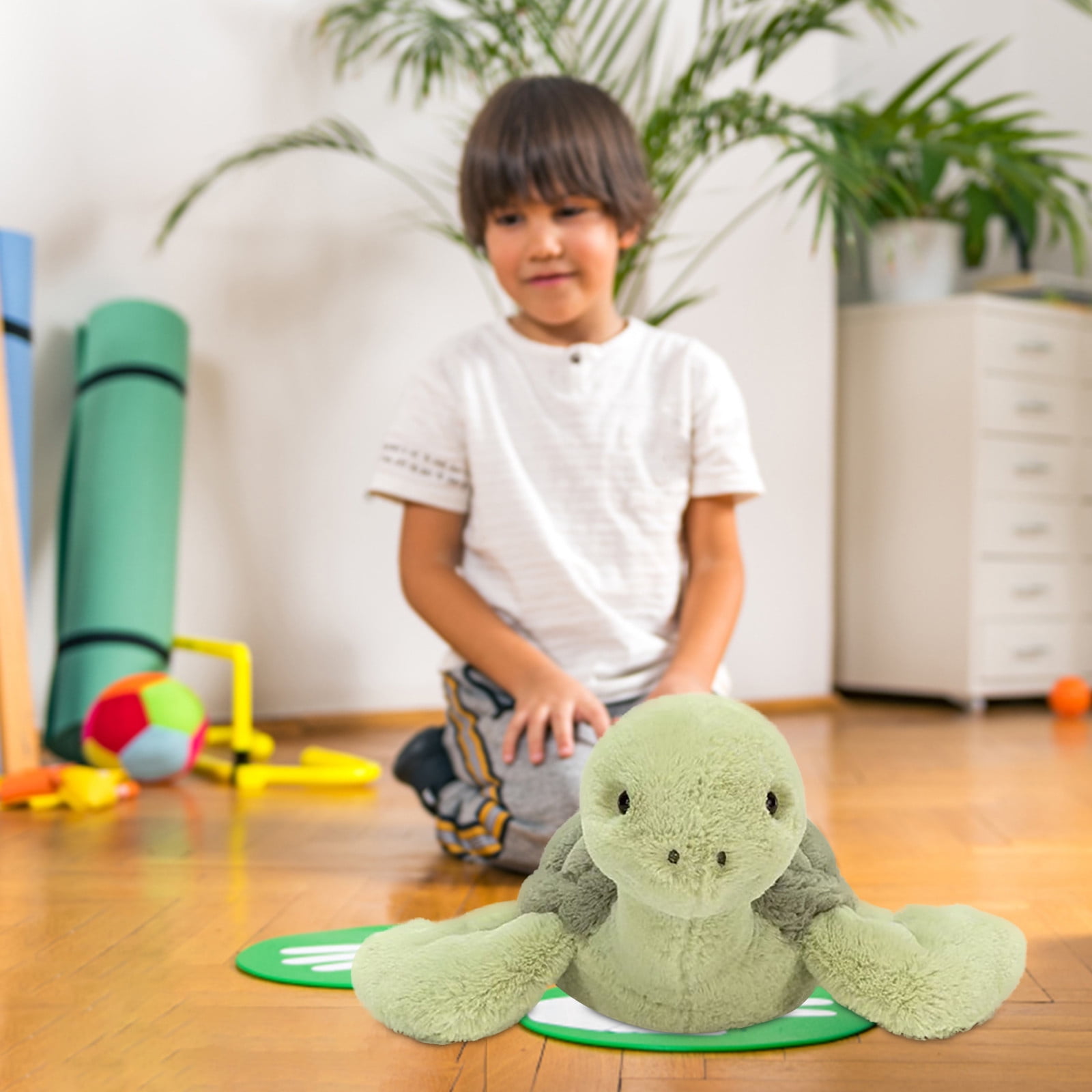 Jellyca Cute Little Turtle Doll Toy Green Turtle Doll Girl Pillow ...