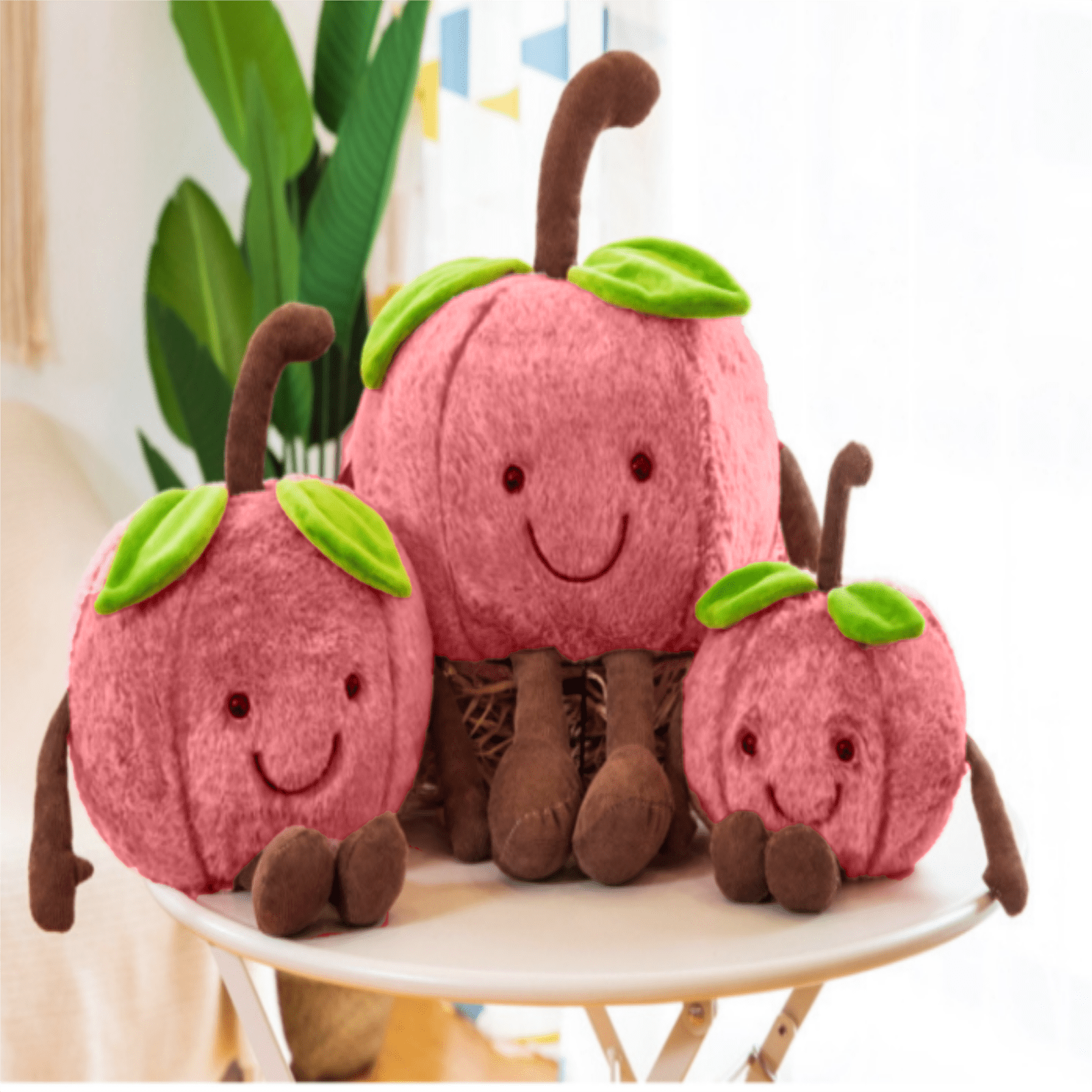Jellycat 14" Amuseable Cherries Plush Toy - Cute Fruity Duo Pillow for Home Decor & Gifts ...