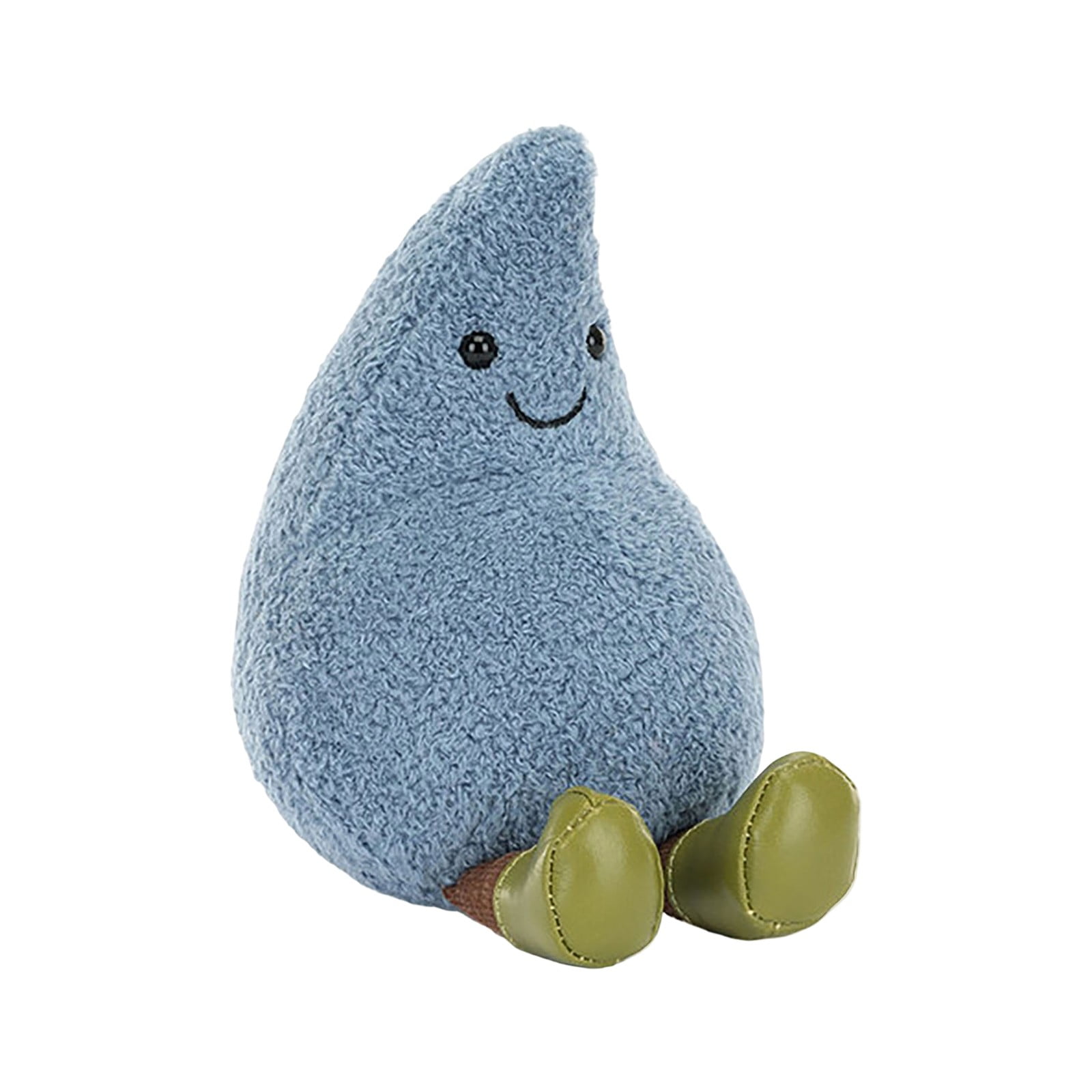 Jellycat 5" Amuseables Happy Raindrop Plush Toy, Textured Blue Fur Pal ...