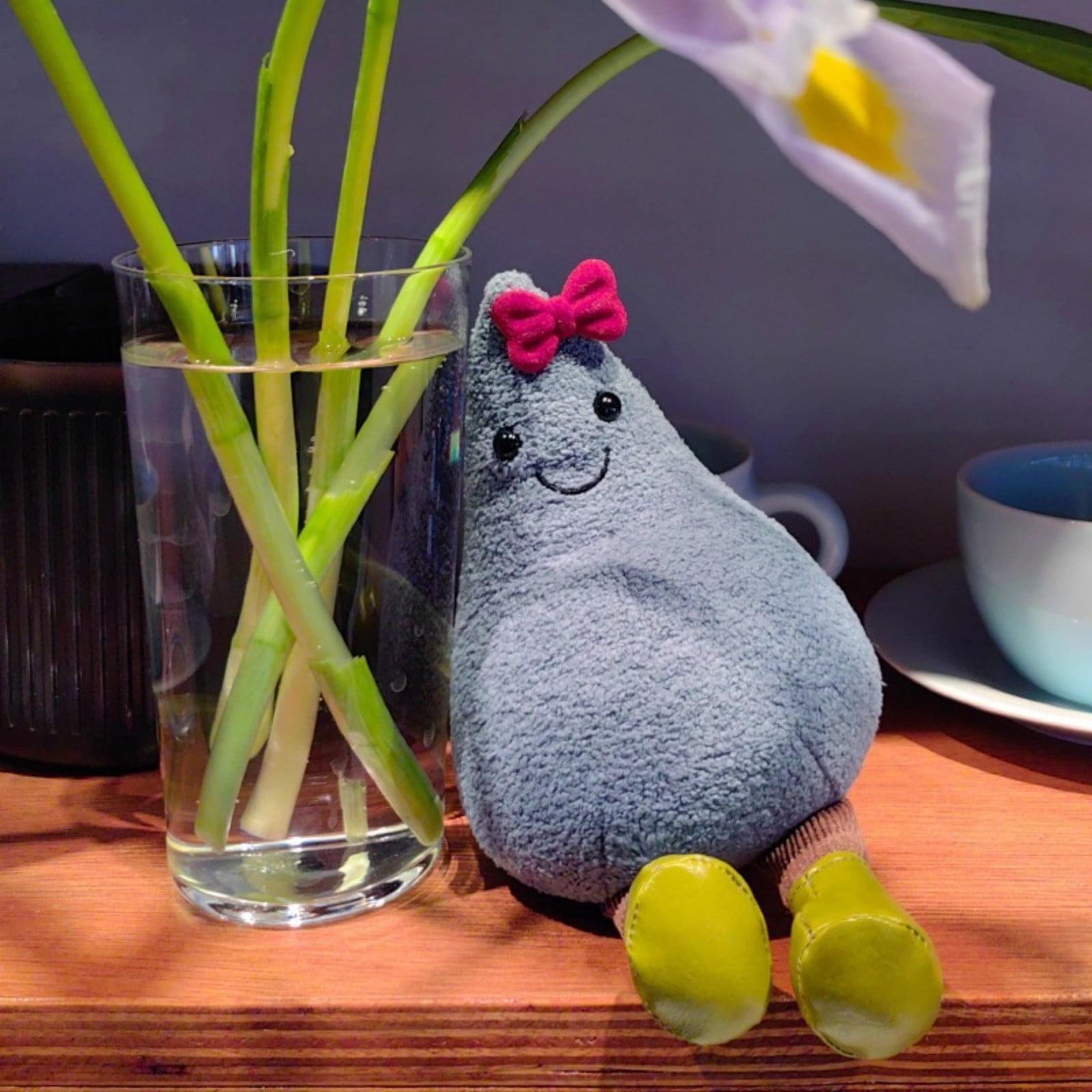 Jellycat 5" Amuseables Happy Raindrop Soft Velvet Bow Plush Toy, Soft ...