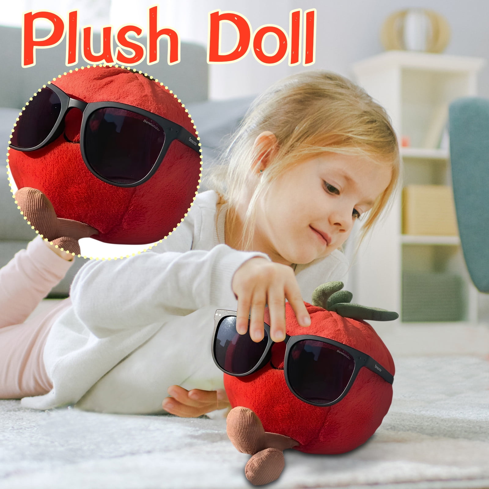 Jellycat 6.69" Tomato Soft Plushies Toys, Cuddly and Soft Stuffed ...