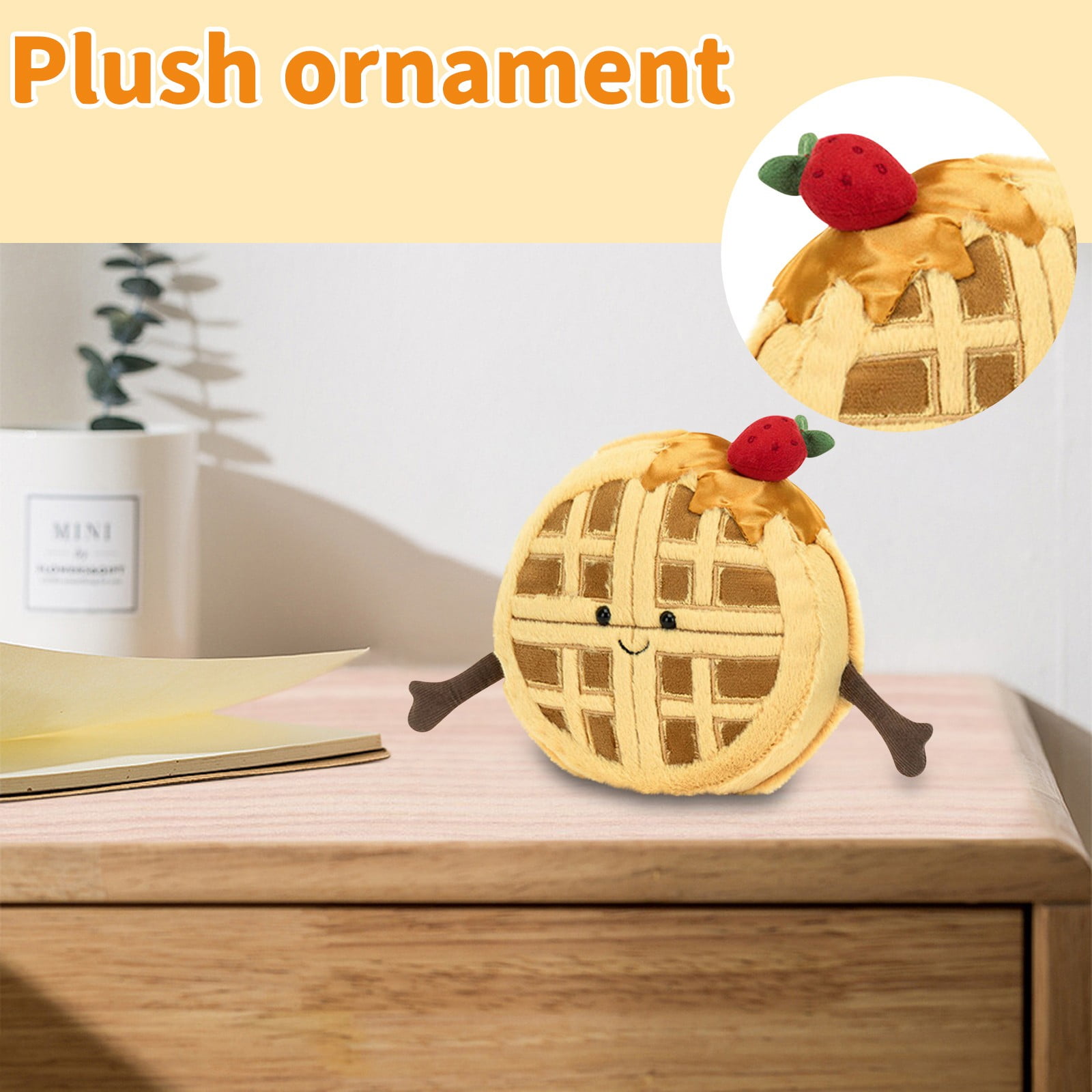 Jellycat 7" Waffle Plush Toy - Soft & Squishy Breakfast-Themed Stuffed ...