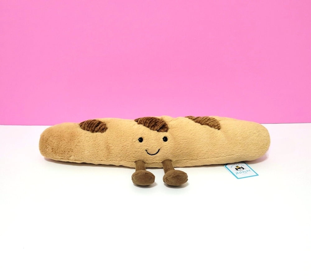 Jellycat AMUSEABLE BAGUETTE Soft Cute Bakery Bread Loaf Fun Plush Toy ...