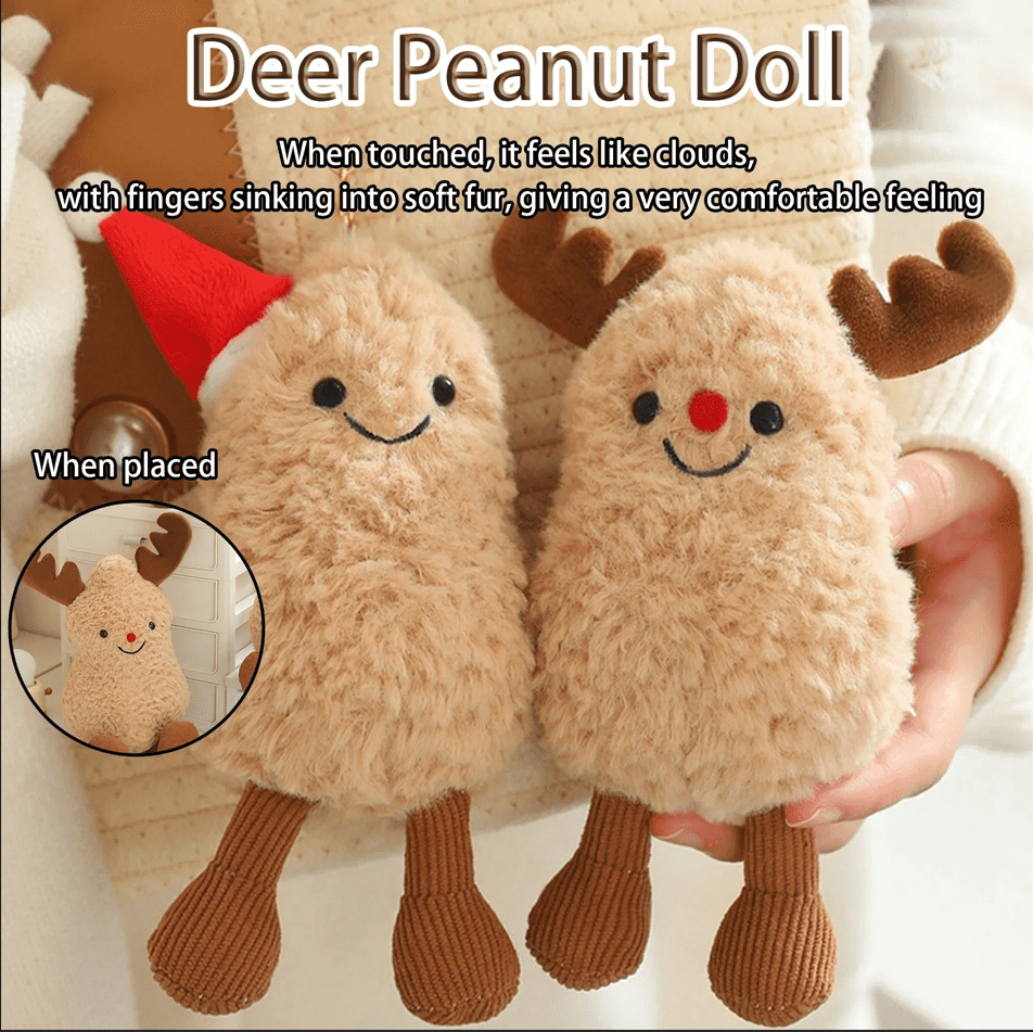 Jellycat AMUSEABLE PEANUT REINDEER Soft Plush Toy Fun Christmas New ...