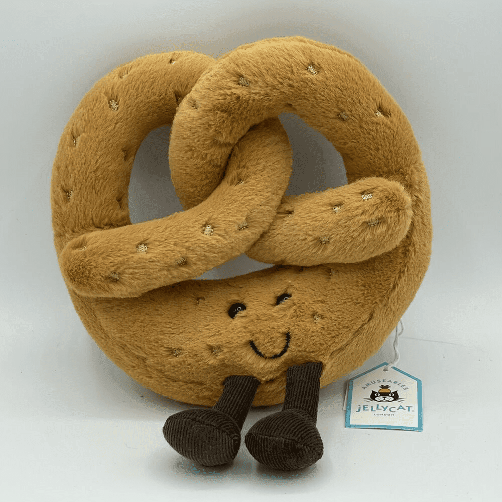 Jellycat AMUSEABLE PRETZEL Soft Plush Stuffed Baked Goods Toy, Smile ...