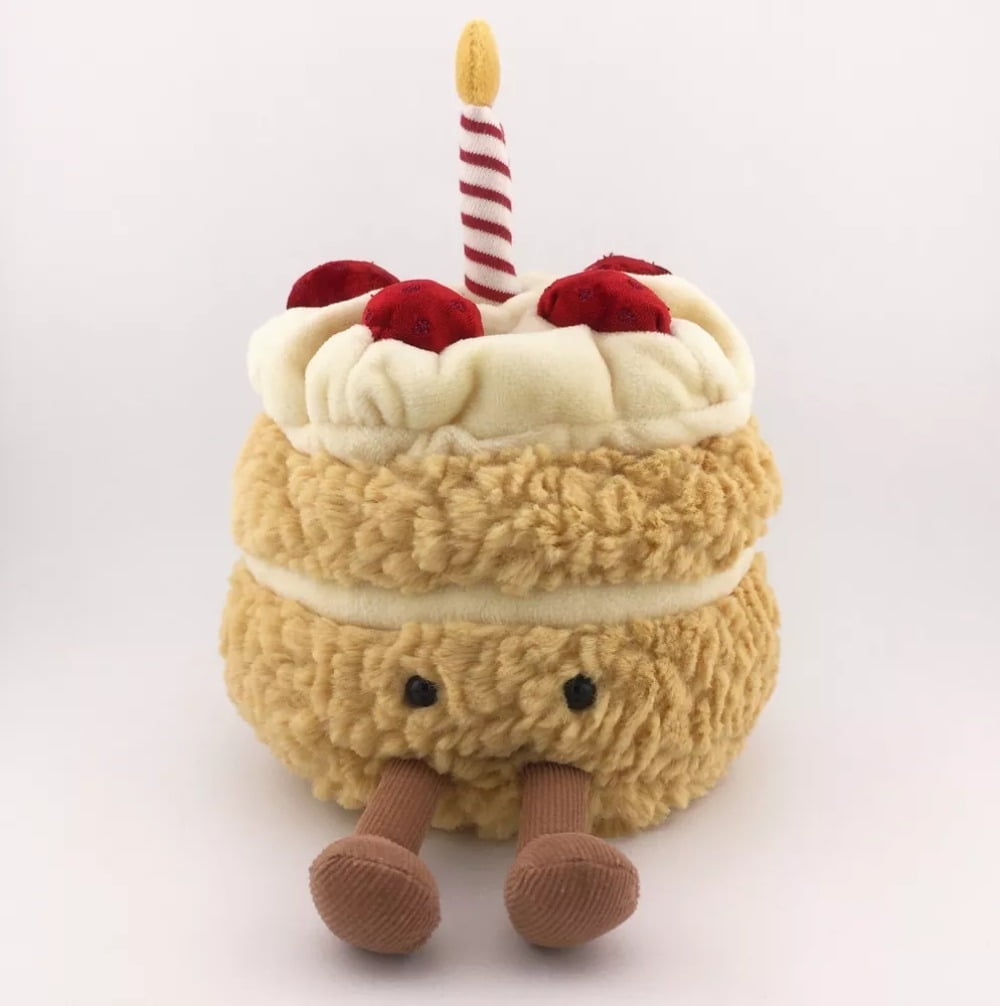 Jellycat Amusables Birthday Cake Strawberry Plush Stuffed Animal ...